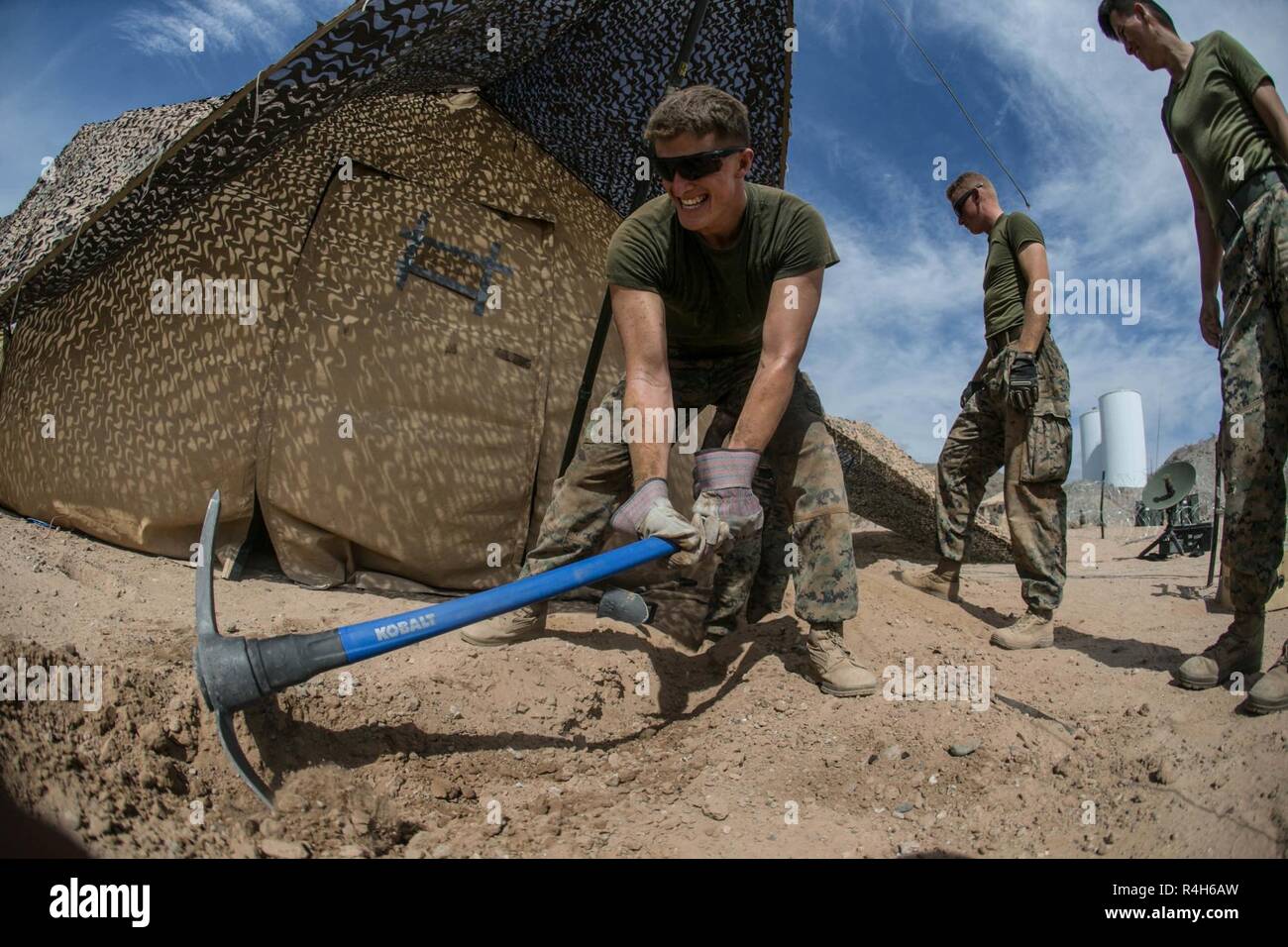 U.S. Marine Corps Capt. Cameron Lahren, assistant logistics officer ...