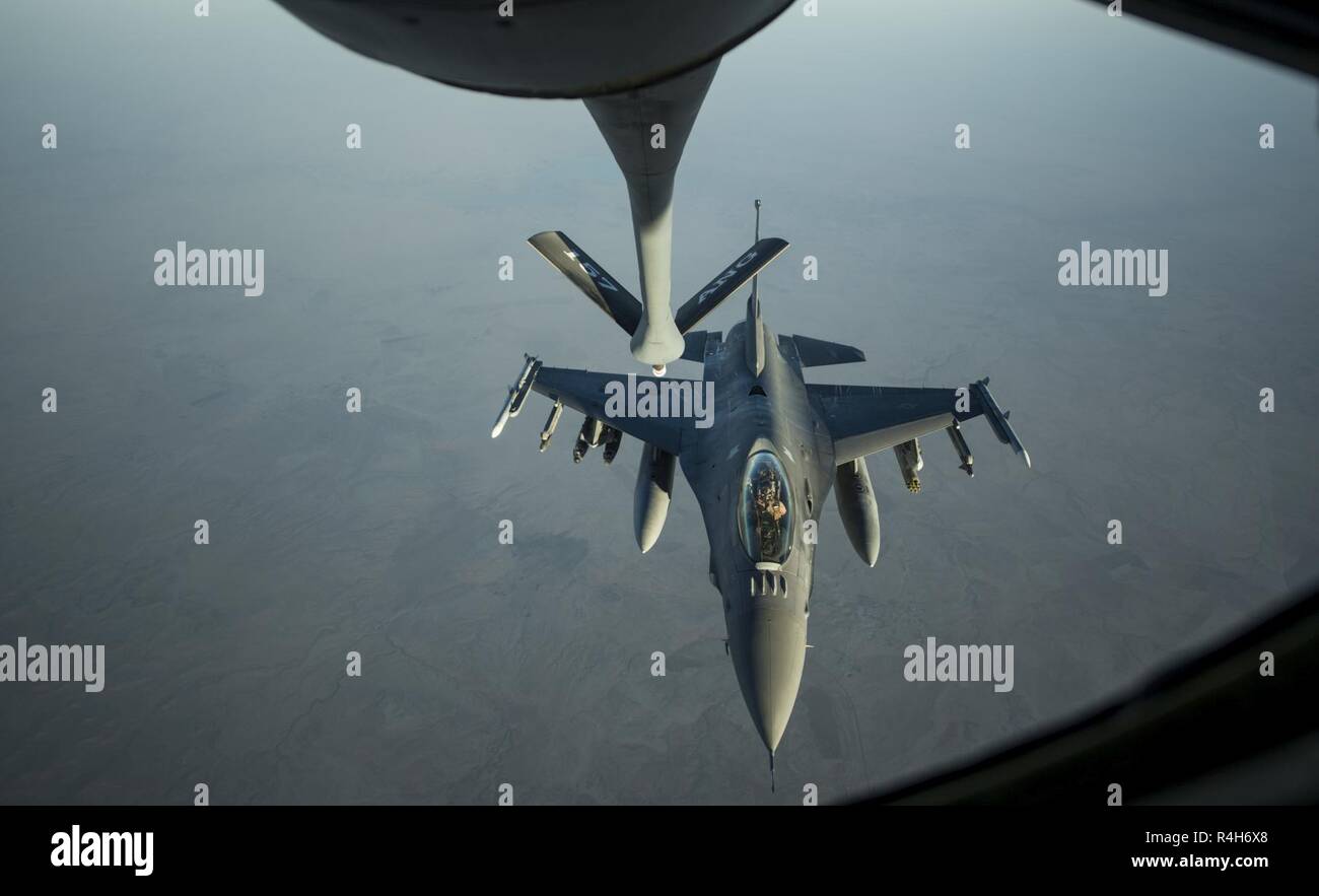 A U.S. Air Force F-16 Fighting Falcon assigned to the 157th ...