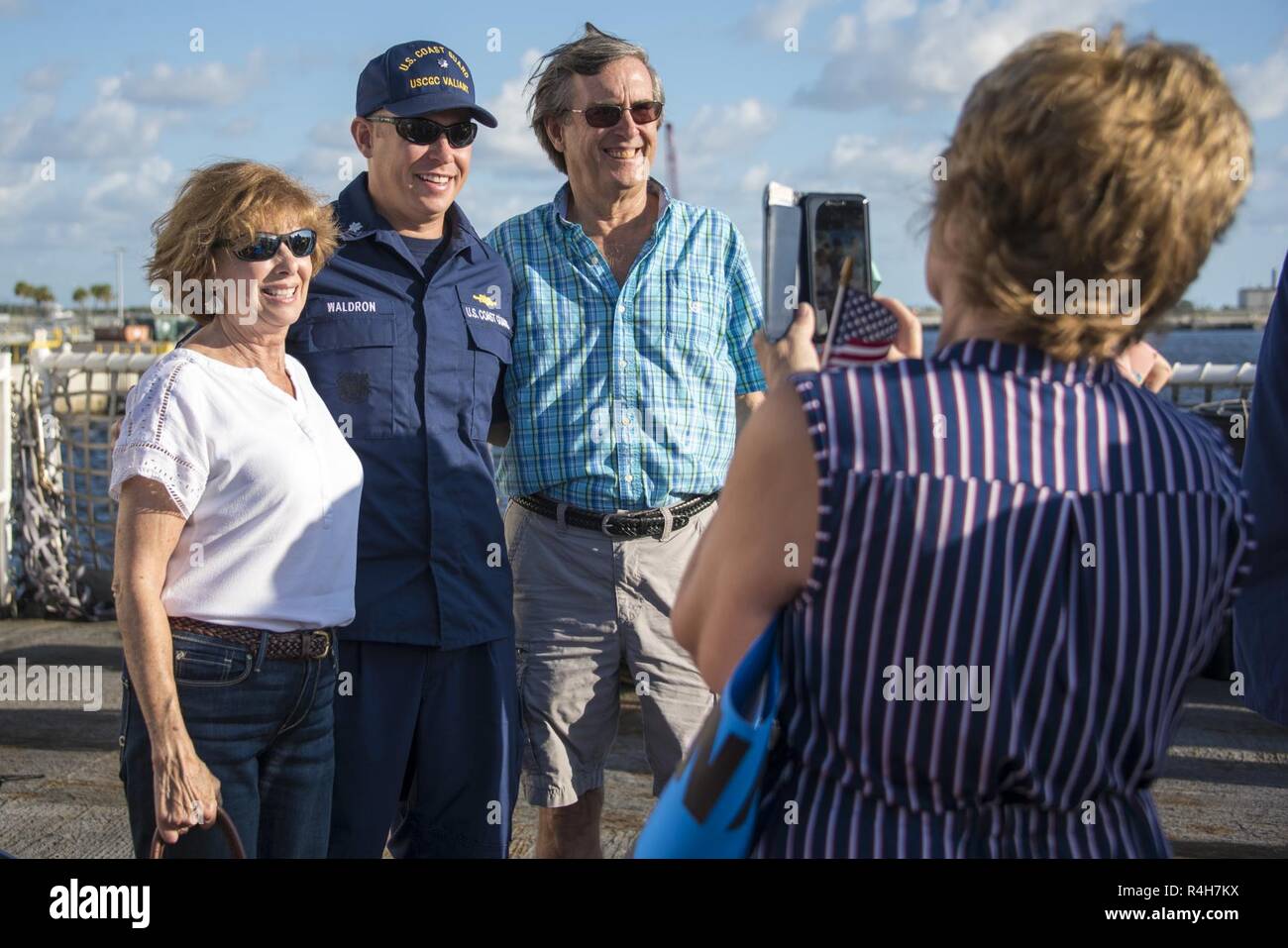 Cmdr. Matthew Waldron, the commanding officer of the Coast Guard Cutter ...