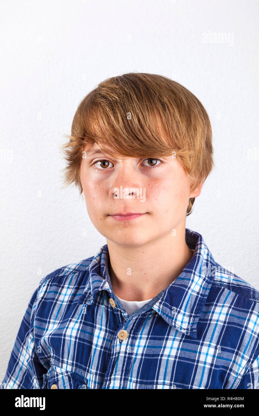 cute smiling child with neutral white background Stock Photo - Alamy