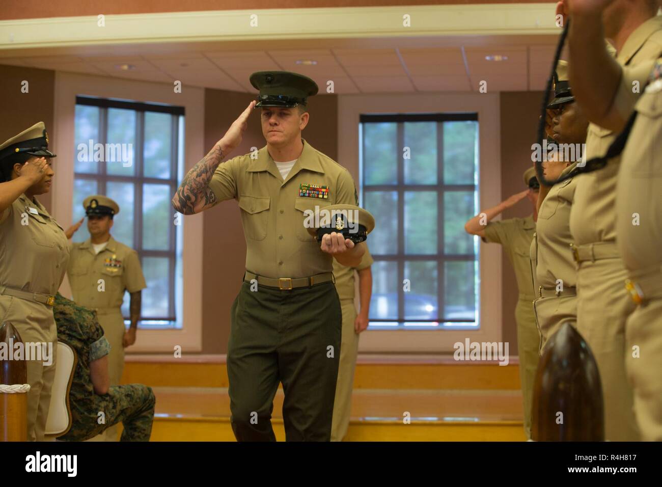 U.S. Marine Corps Gunnery Sgt. Randy Thompson with 1st Battalion, 2nd ...