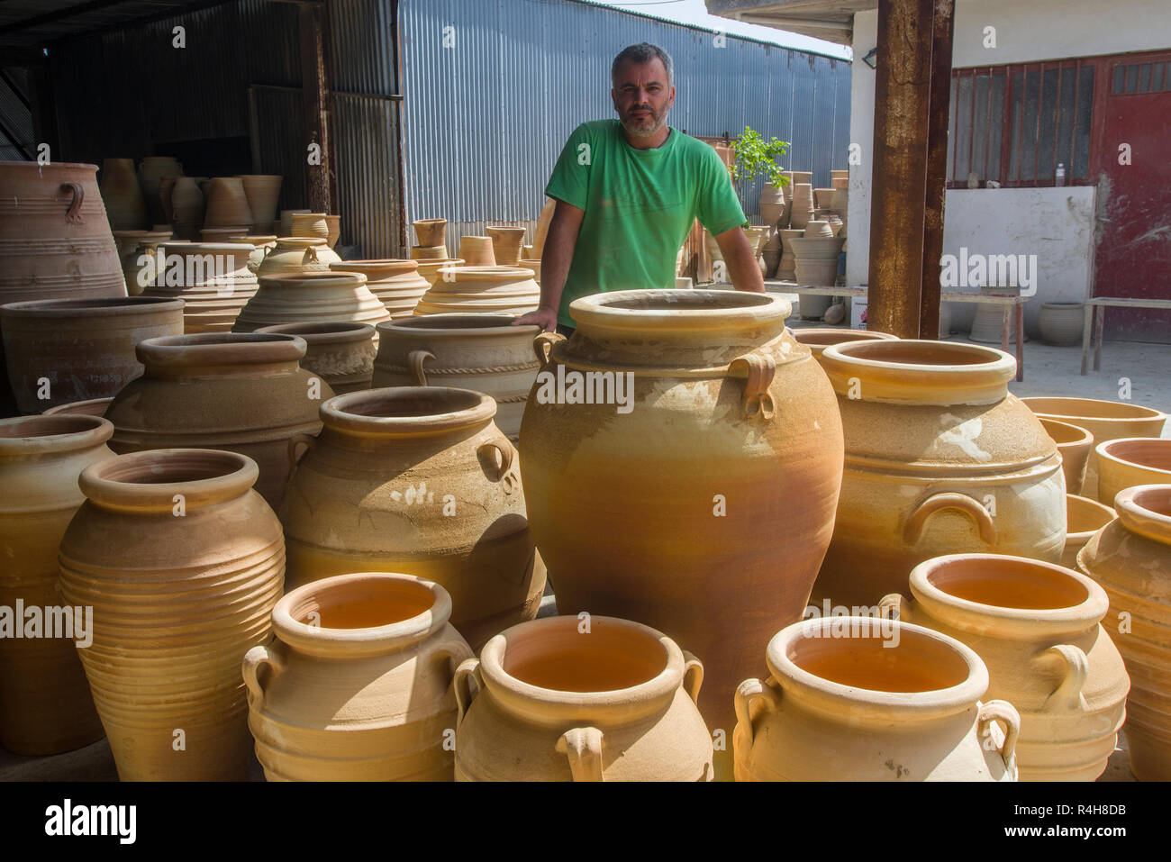 europe, greece, creta, heraklion, region, village, thrapsano, pottery ...