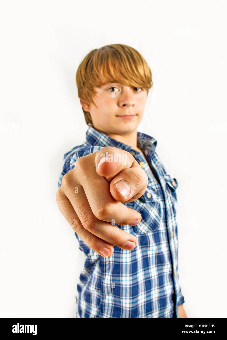 boy pointing at you Stock Photo - Alamy