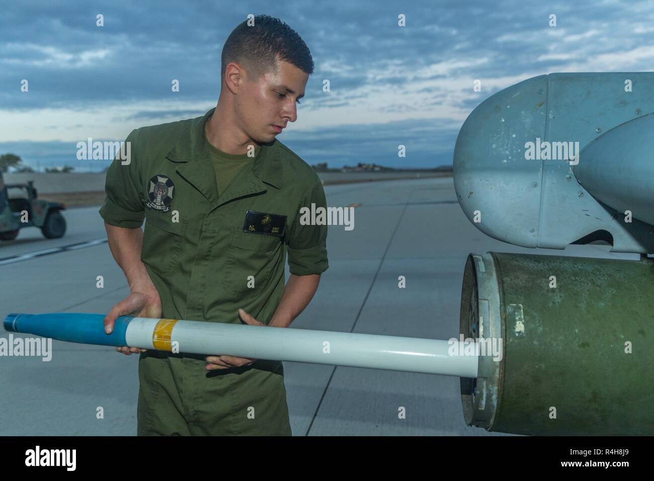 U.S. Marine Corps Lance Cpl. Aaron Osoy, aircraft ordnance technician ...