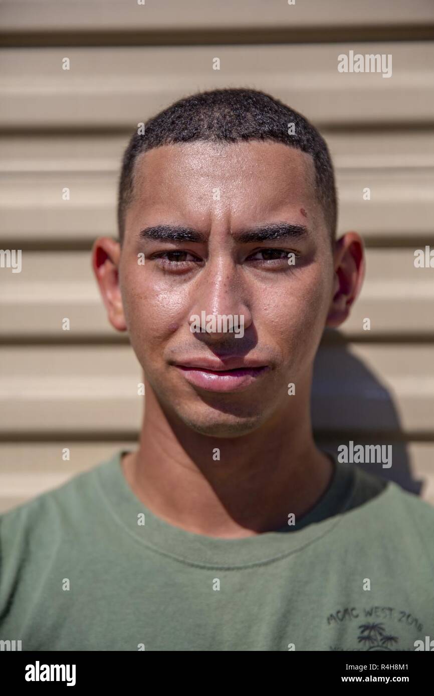 U.S. Marine Corps Sgt. Tony Alvarez with Marine Corps Recruit Depot San ...