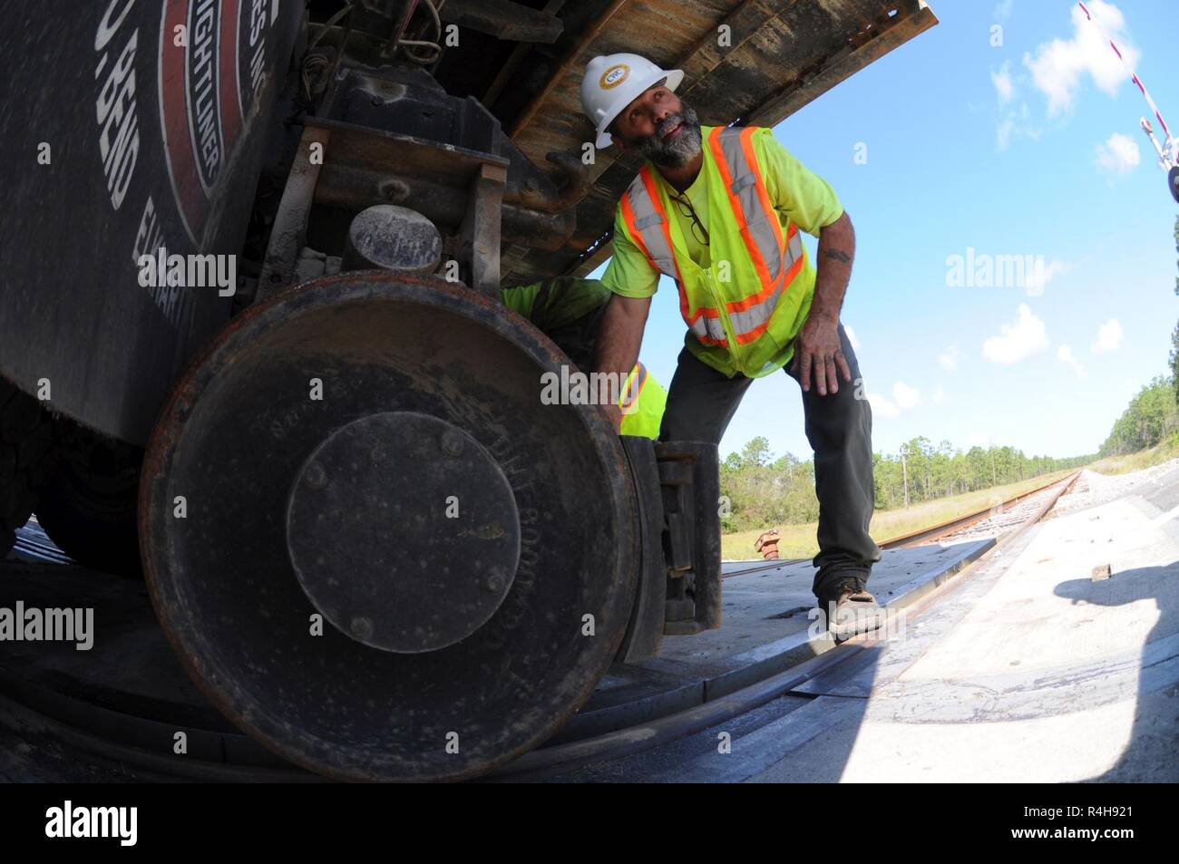 Wayne Hardy, Superintendent for Civil Works Contracting, (CWC) engages ...