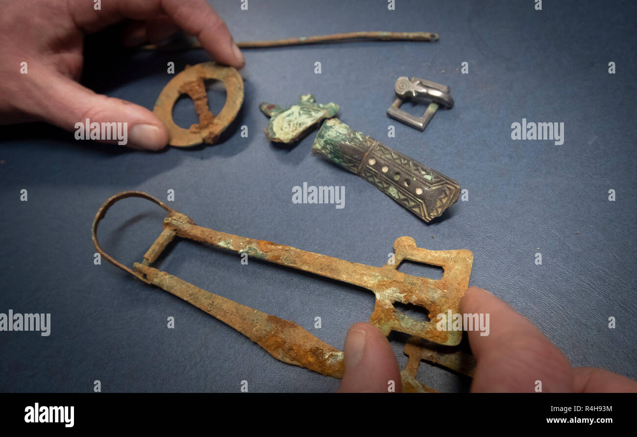 Some of the artifacts discovered during excavations at a previously ...