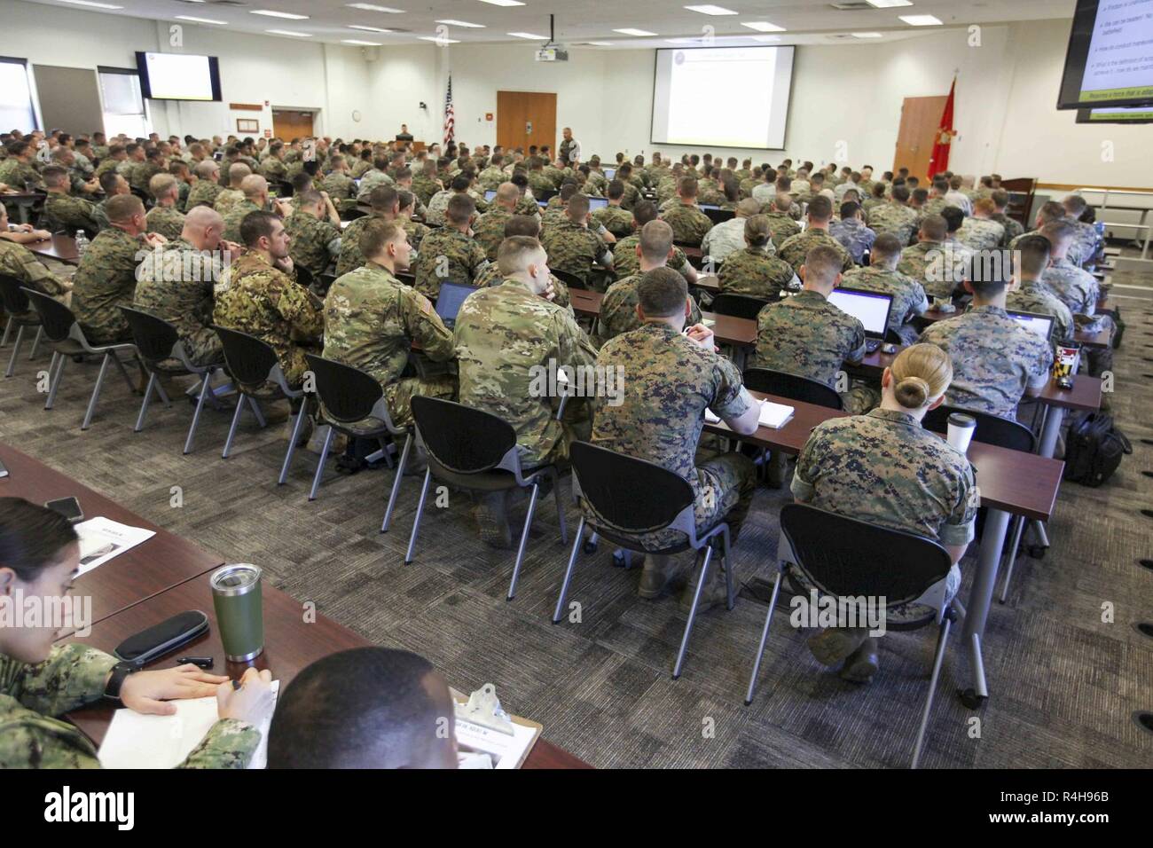 Commandant of the Marine Corps Gen. Robert B. Neller speaks to an ...