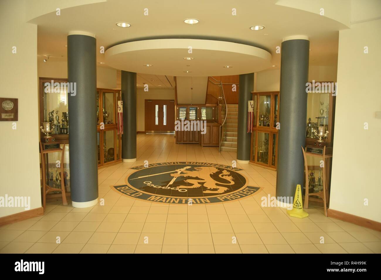 The inside of the 100th Civil Engineering Squadron, Building 680, at ...