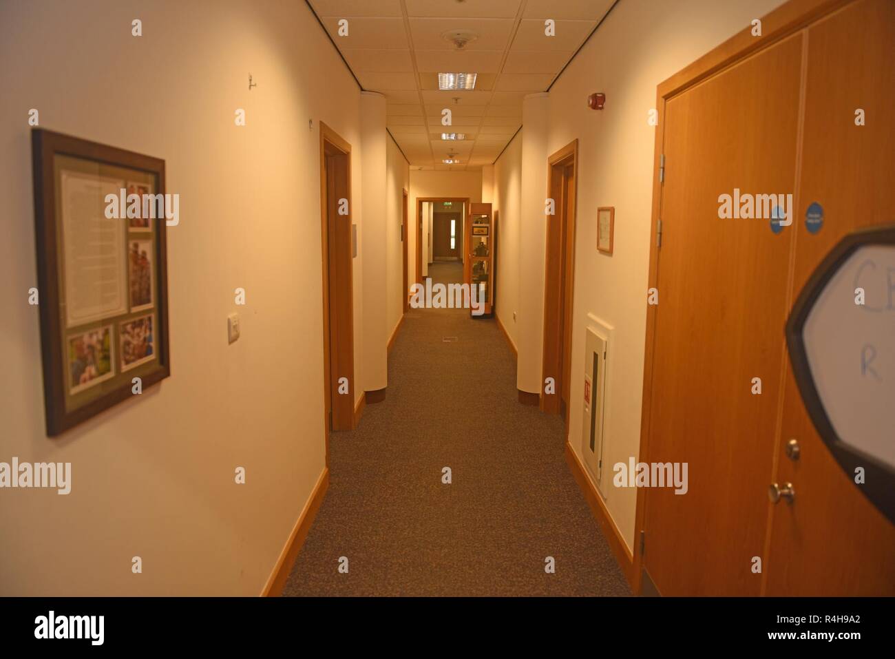 The inside of the 100th Civil Engineering Squadron, Building 680, at ...
