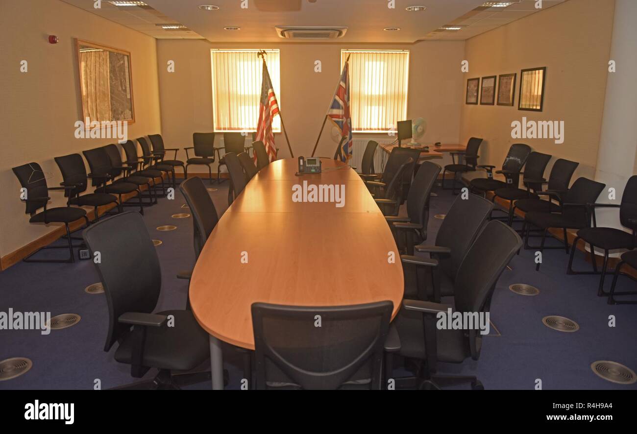 The inside of the 100th Civil Engineering Squadron, Building 680, at ...