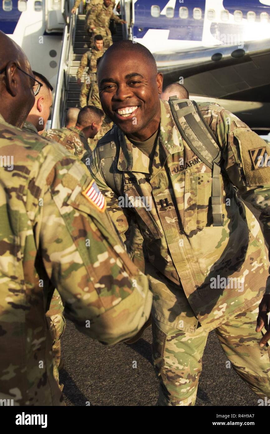 Capt. Miclos St Fleur, an air defense artillery officer assigned to ...