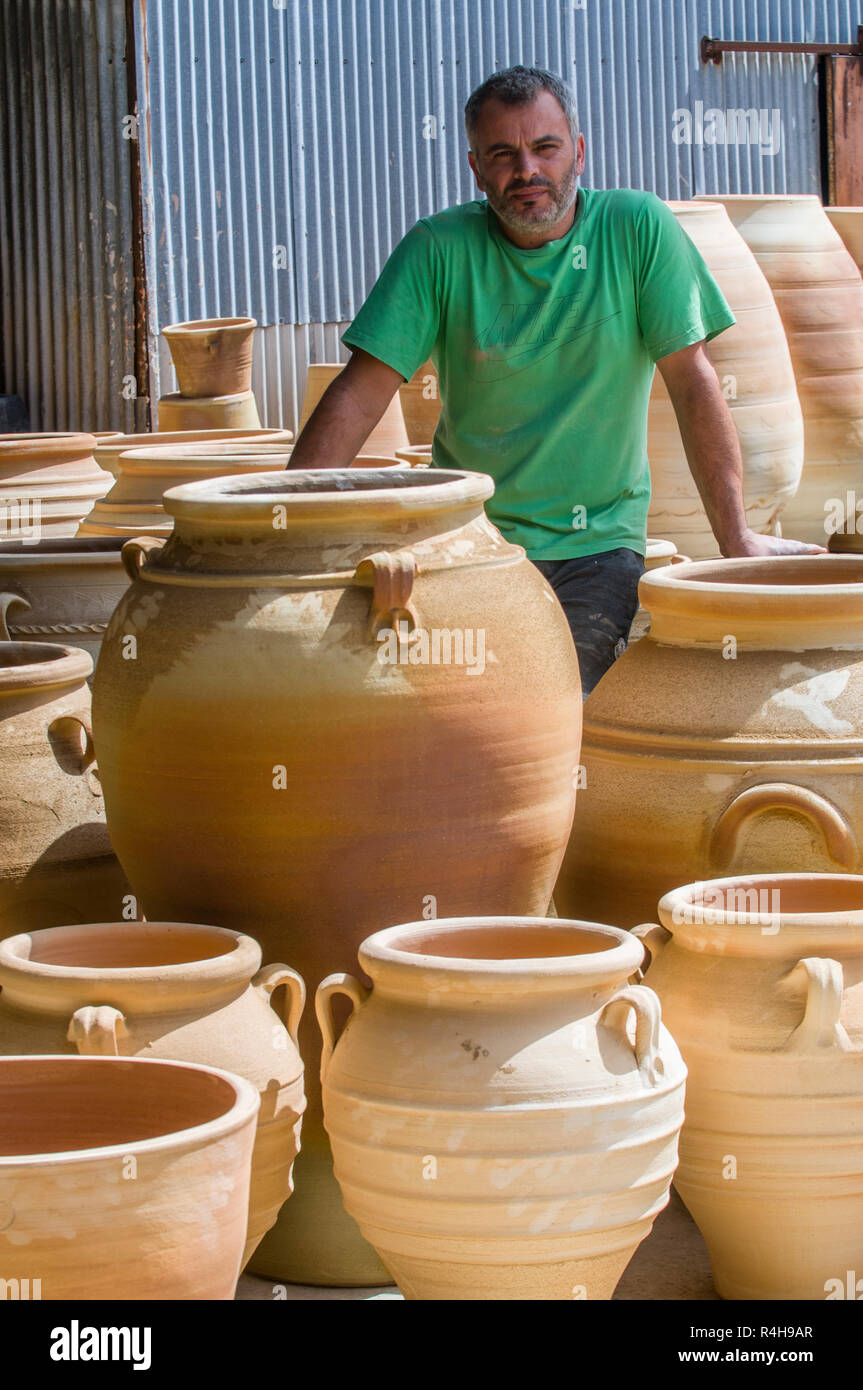 europe, greece, creta, heraklion, region, village, thrapsano, pottery ...