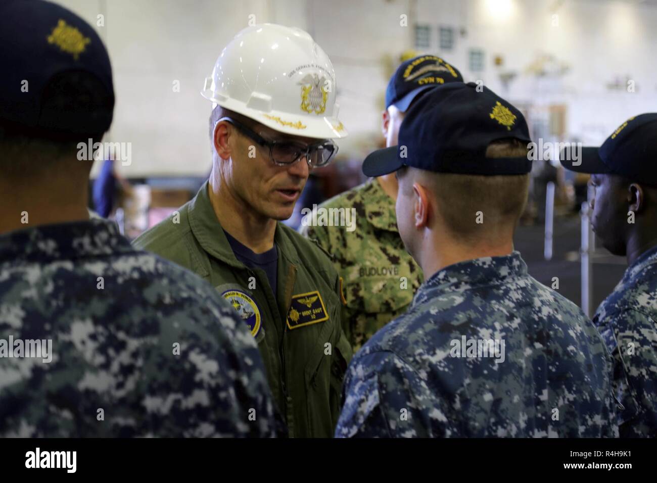 NEWPORT NEWS, Va. (Sept. 28, 2018) Capt. Brent Gaut, from Stockton ...