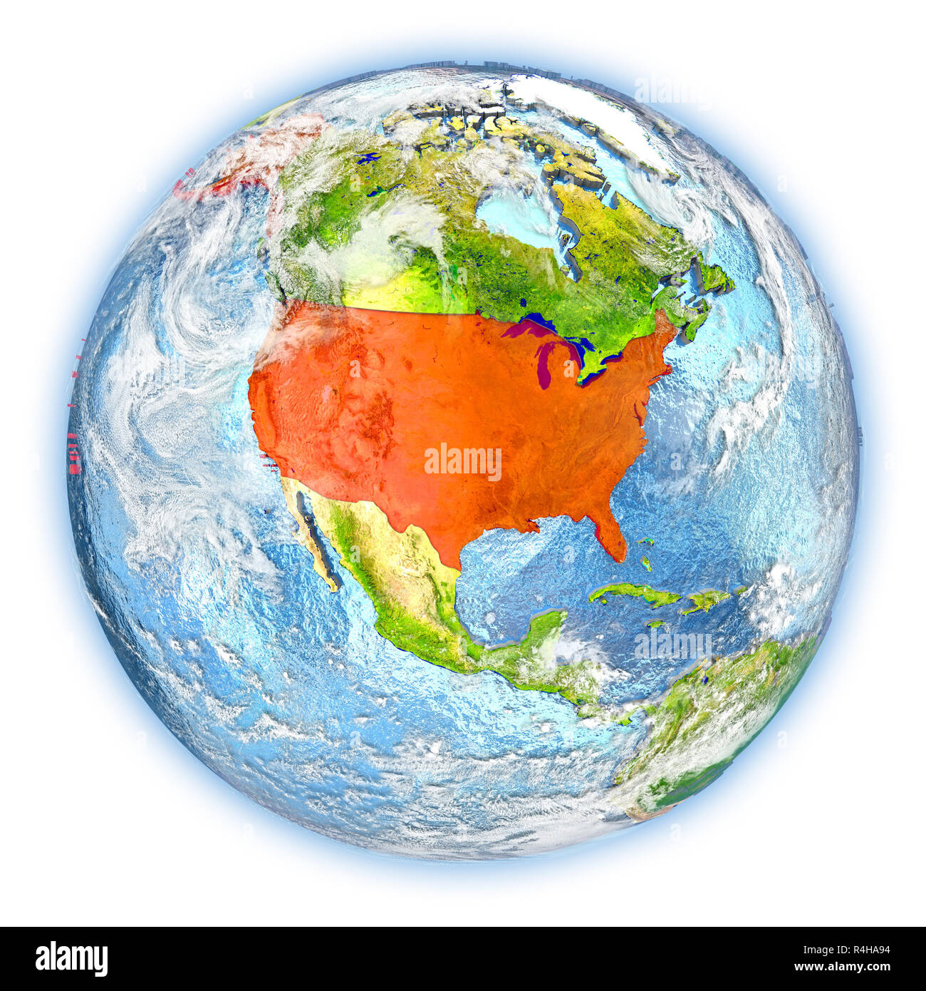 North america earth orbit Cut Out Stock Images & Pictures - Alamy