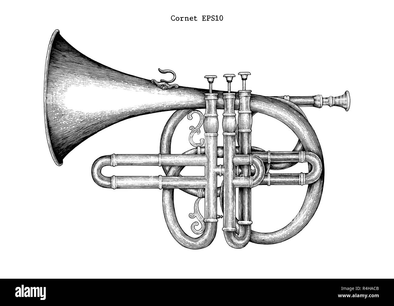 Antique engraving orchestra Stock Vector Images - Alamy