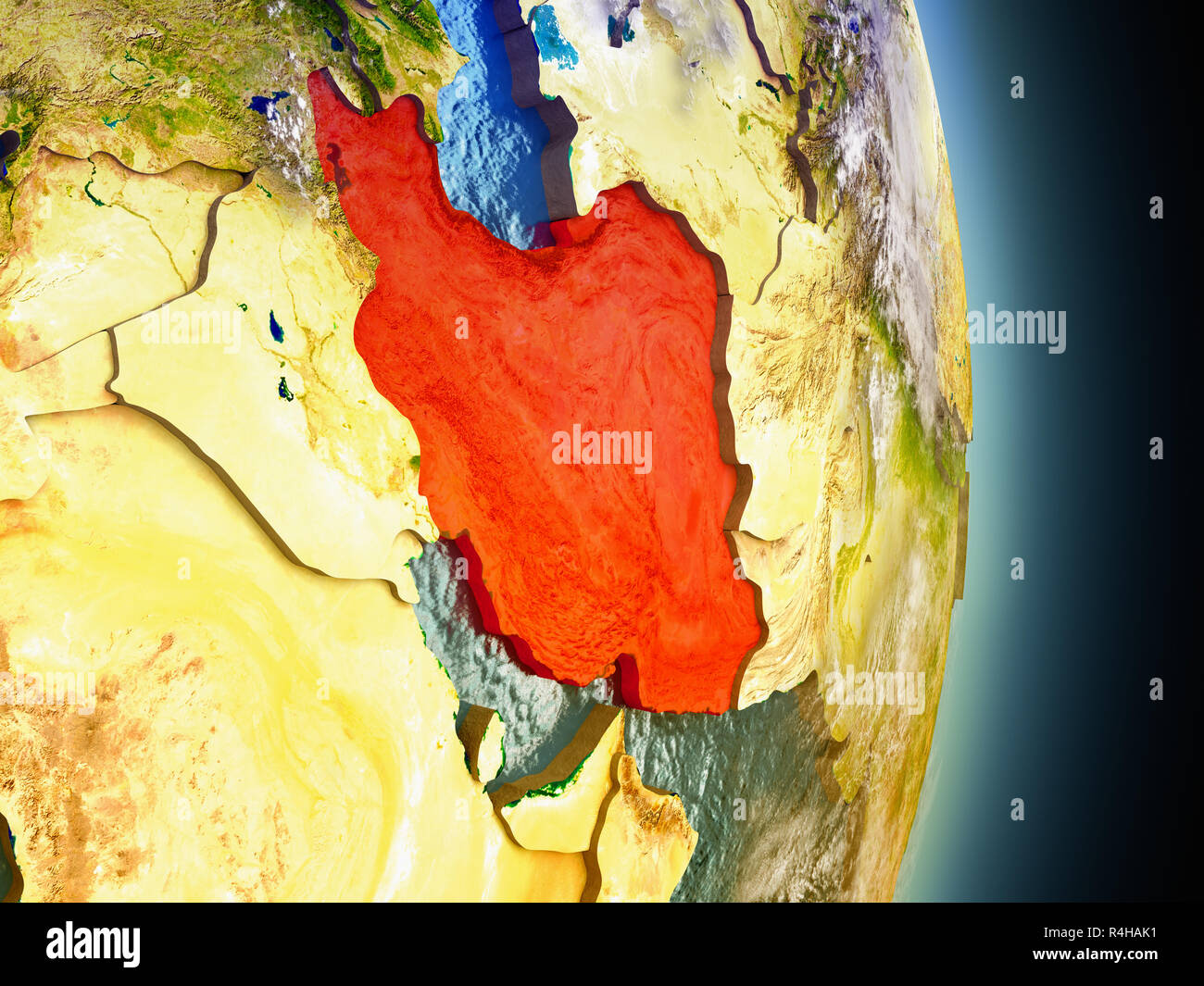 Map of iran satellite hi-res stock photography and images - Alamy