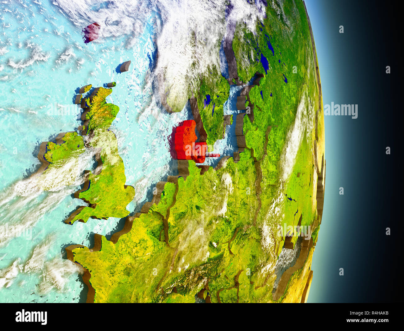 Map satellite denmark hi-res stock photography and images - Alamy
