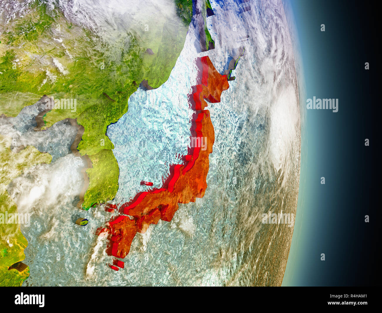 Satellite map japan hi-res stock photography and images - Alamy