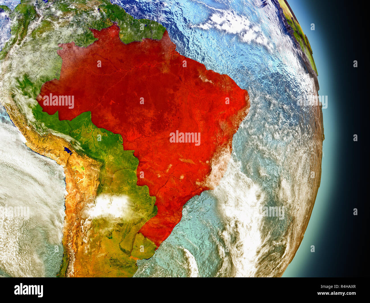 Brazil map south america highlighted hi-res stock photography and ...