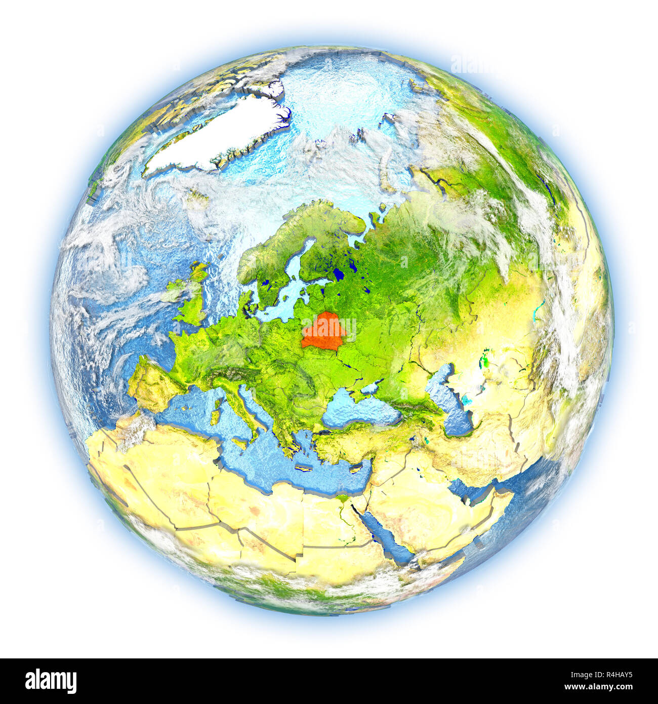 Map belarus on white Cut Out Stock Images & Pictures - Alamy