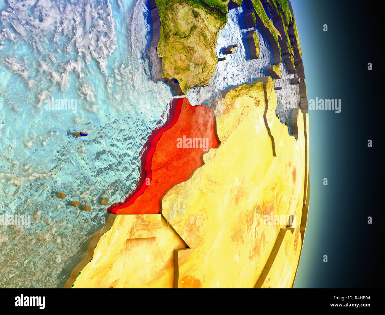 Map of morocco globe hi-res stock photography and images - Alamy