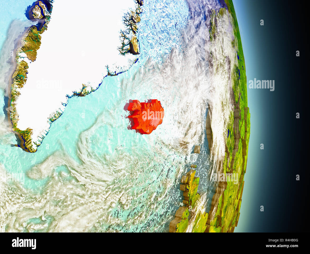 Iceland satellite map hi-res stock photography and images - Alamy