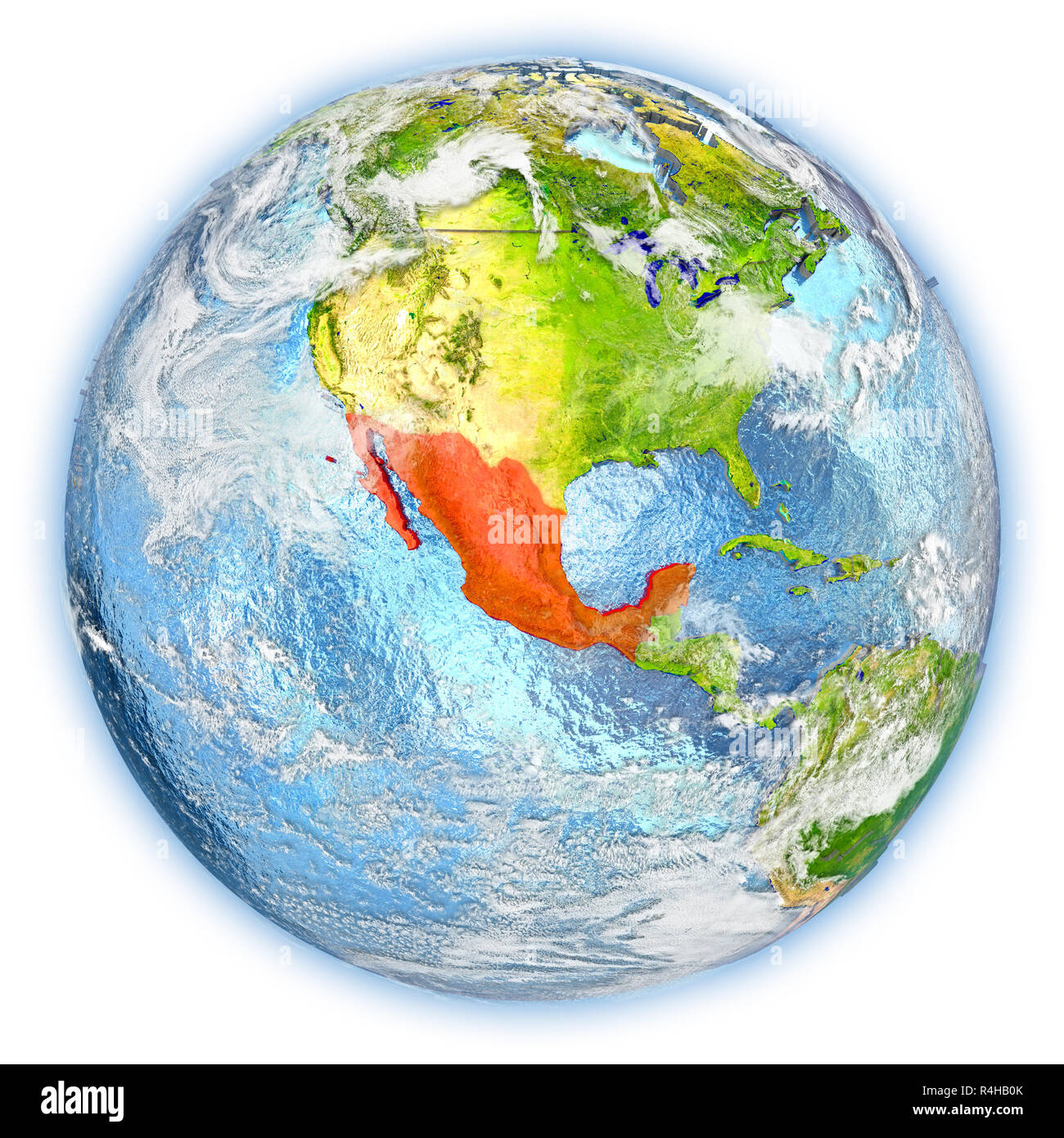 Earth render focused on america hi-res stock photography and images - Alamy