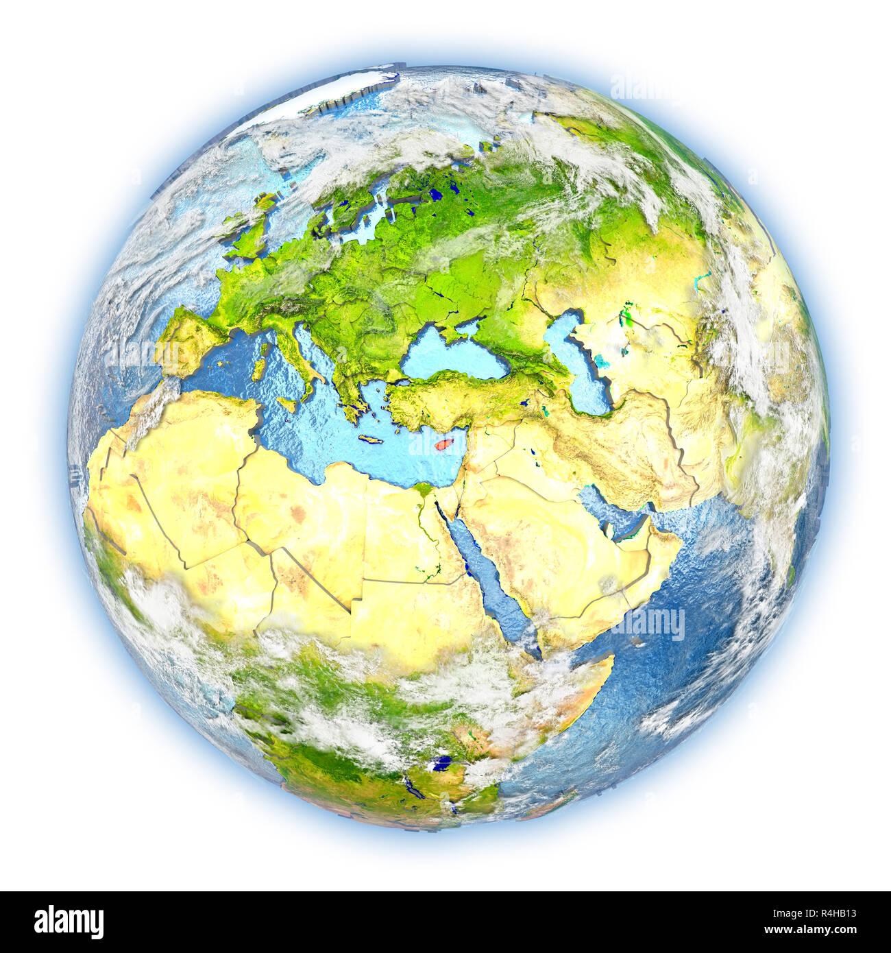 Cyprus on Earth isolated Stock Photo - Alamy