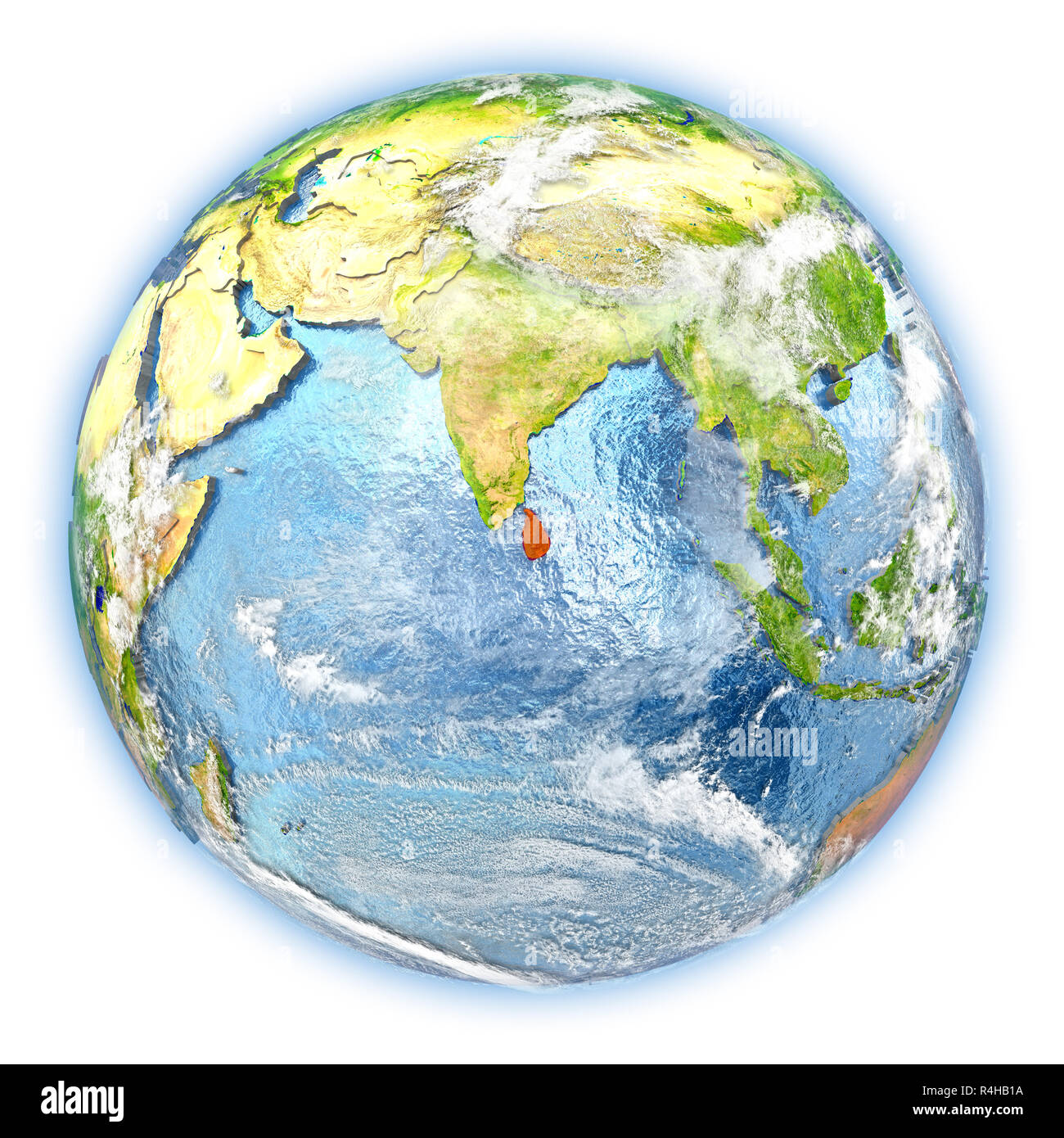 Sri lanka on globe Cut Out Stock Images & Pictures - Alamy