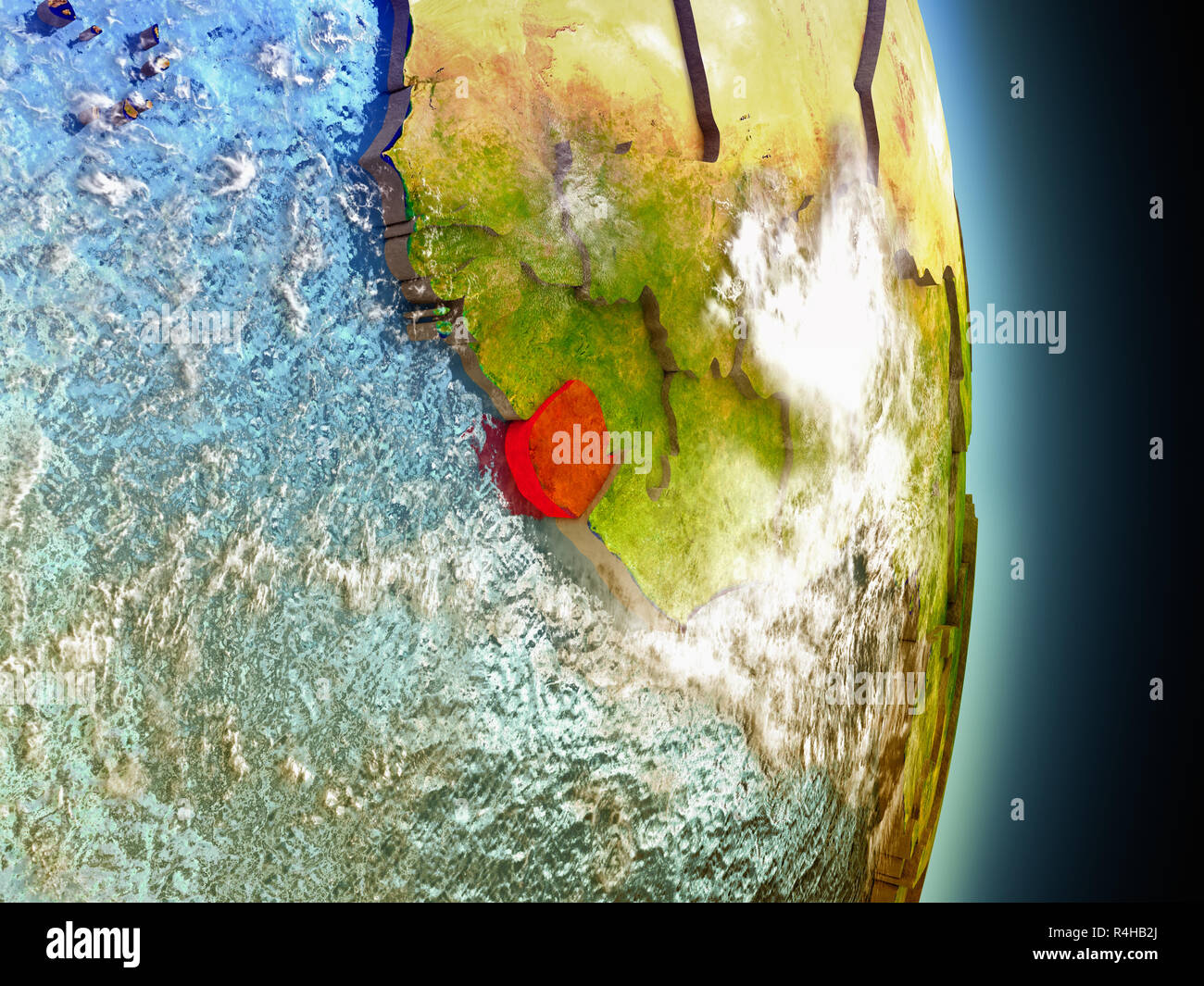 Map africa highlighted sierra hi-res stock photography and images - Alamy