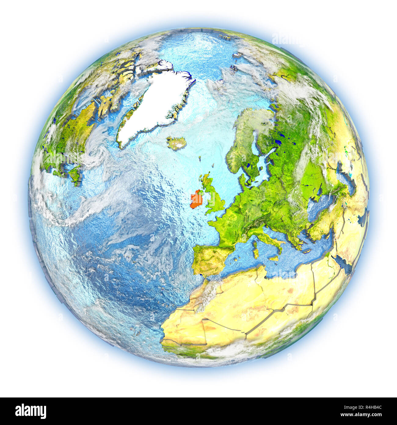 Ireland map satellite isolated hi-res stock photography and images - Alamy