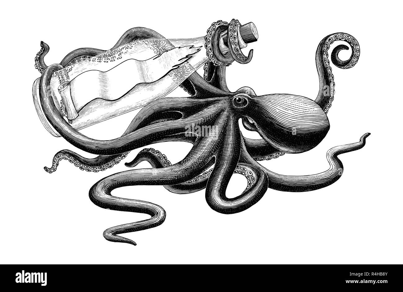 Message bottle sea Black and White Stock Photos & Images - Alamy