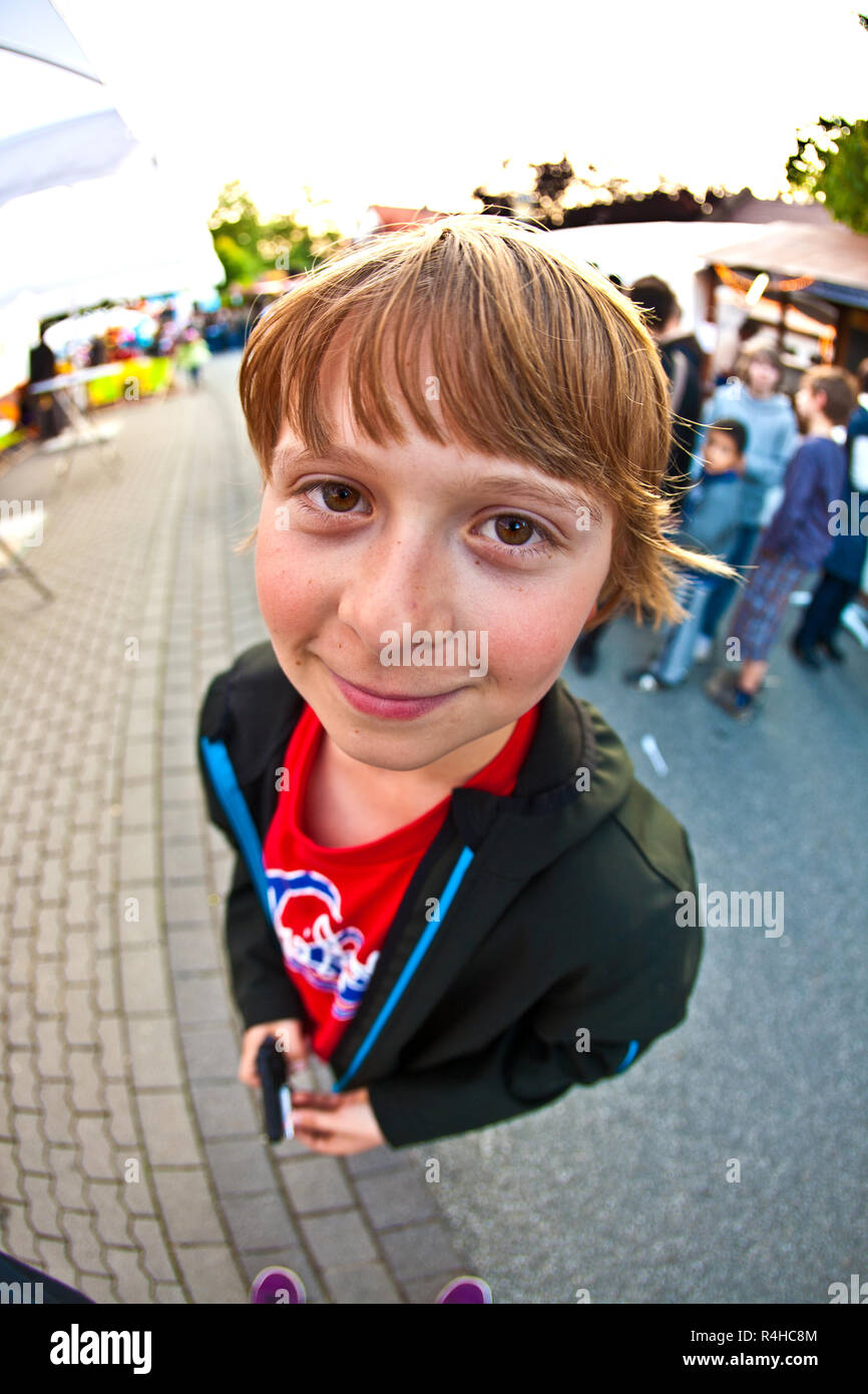 cute young boy smiles Stock Photo - Alamy