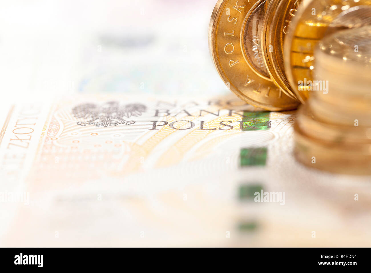 Polish Zloty, close-up Stock Photo - Alamy
