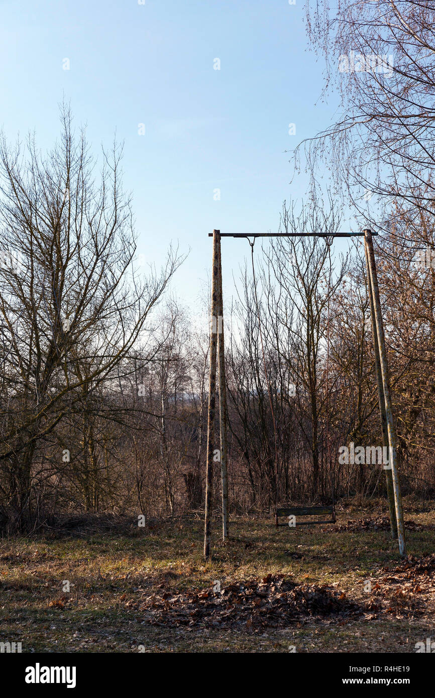 old swing, close-up Stock Photo - Alamy