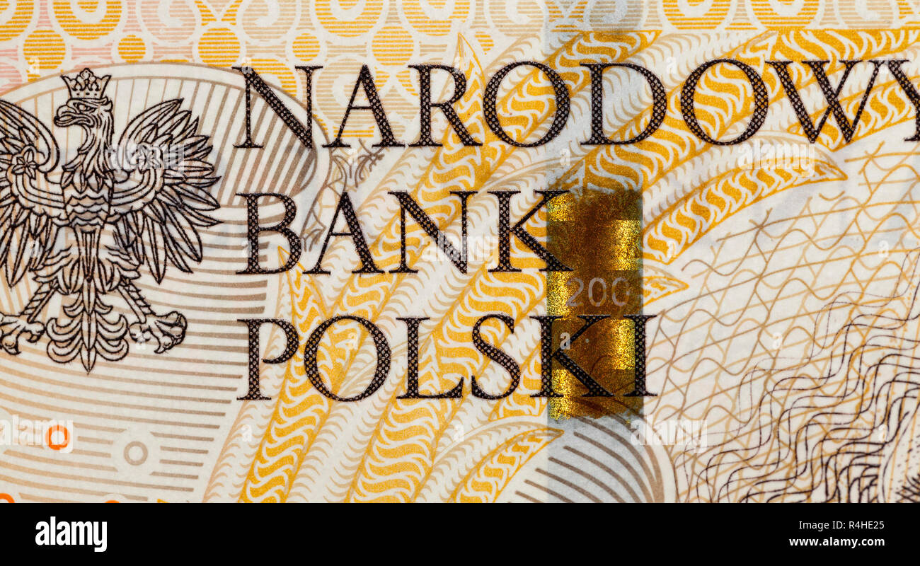 Polish Zloty closeup Stock Photo - Alamy