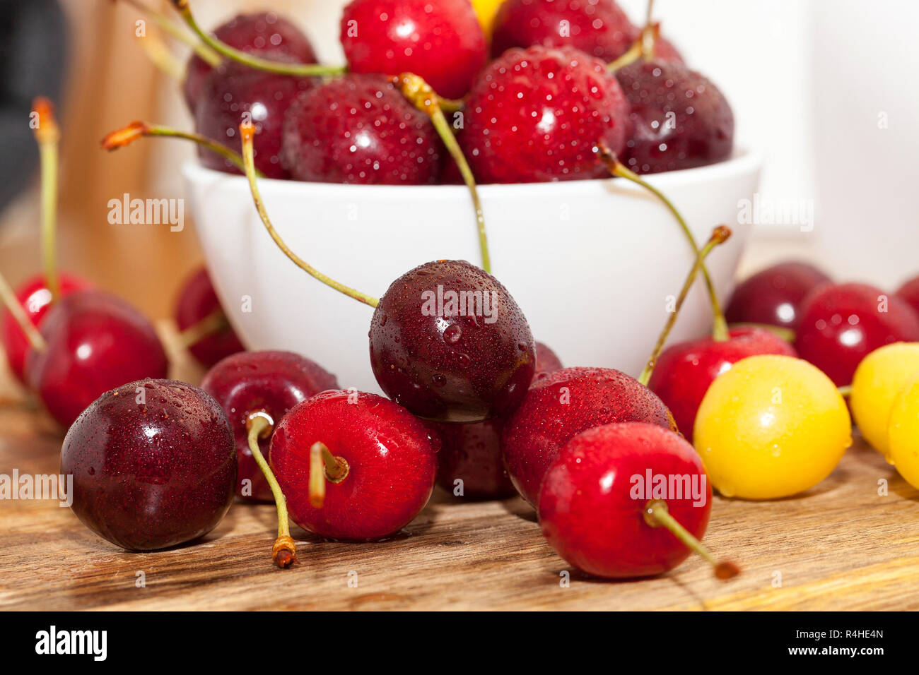 maroon ripe cherries Stock Photo - Alamy