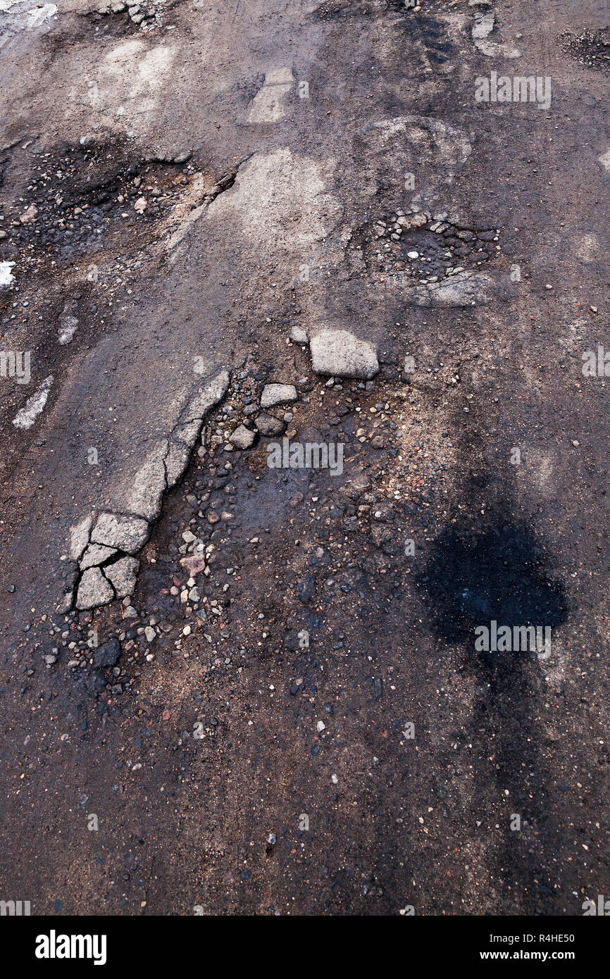 very bad road Stock Photo - Alamy