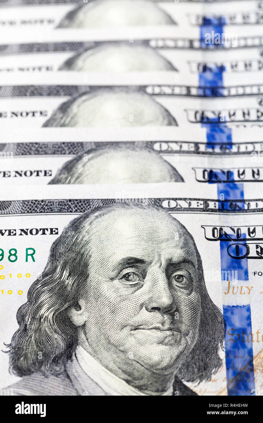 Benjamin franklin macro peeking hi-res stock photography and images - Alamy