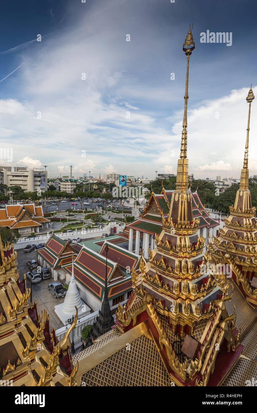 Wat Ratchanaddaram and Loha Prasat Metal Palace in Bangkok ,Thailand ...