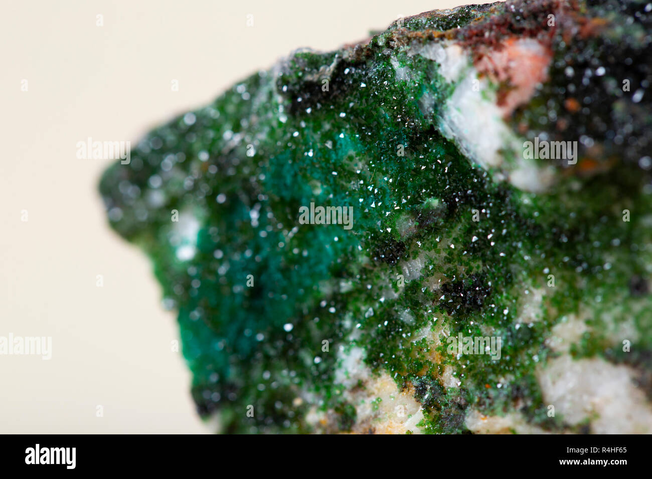 Uvarovite garnet crystal cluster from Russia stone quartz Stock Photo ...