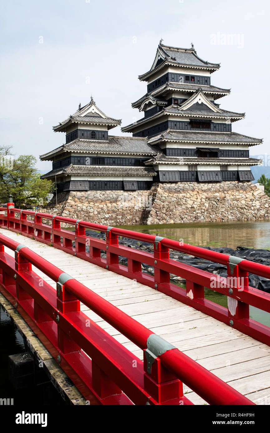 Beautiful medieval castle Matsumoto in the eastern Honshu, Japan Stock ...