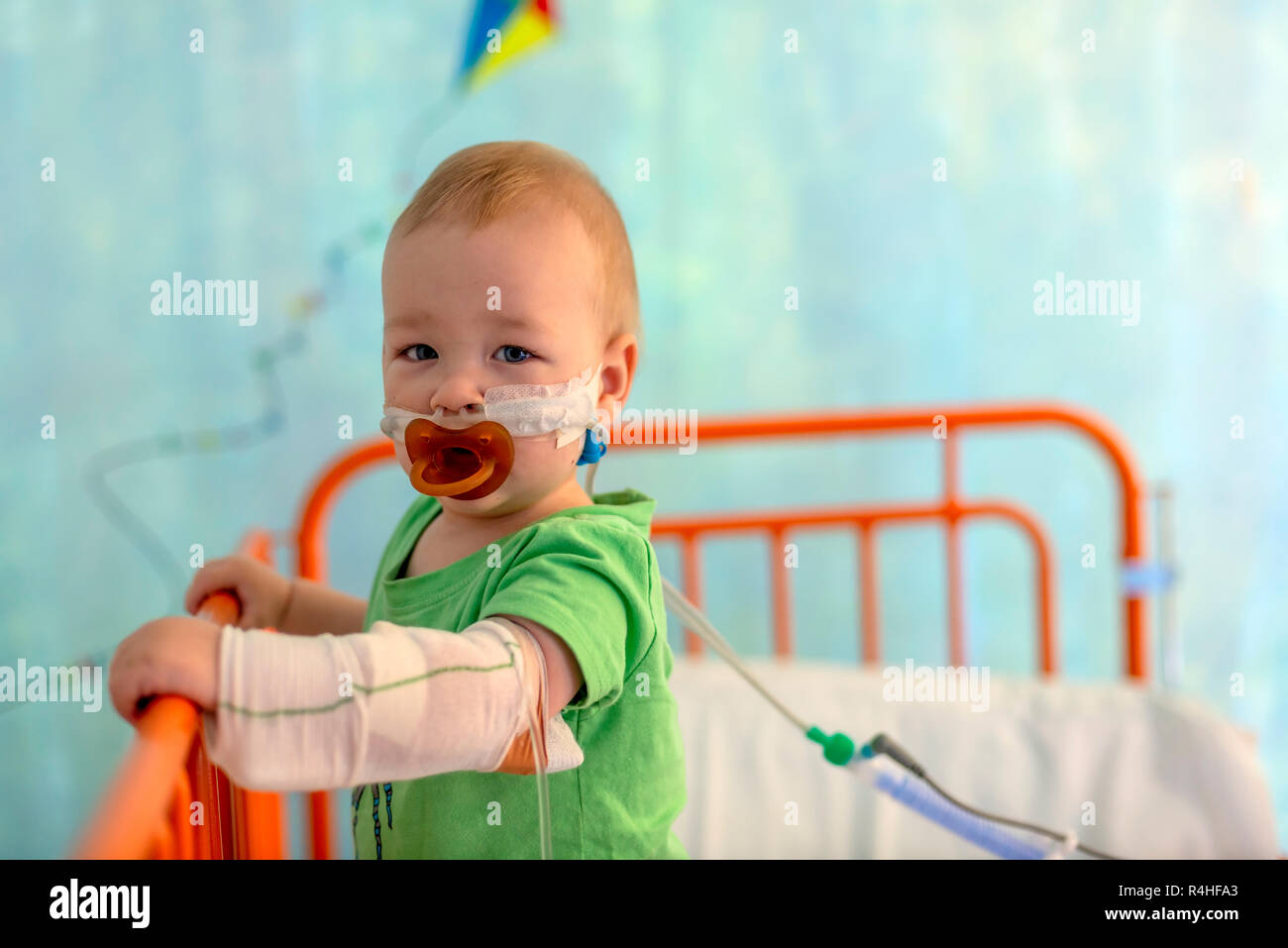 Iv hand child hi-res stock photography and images - Alamy