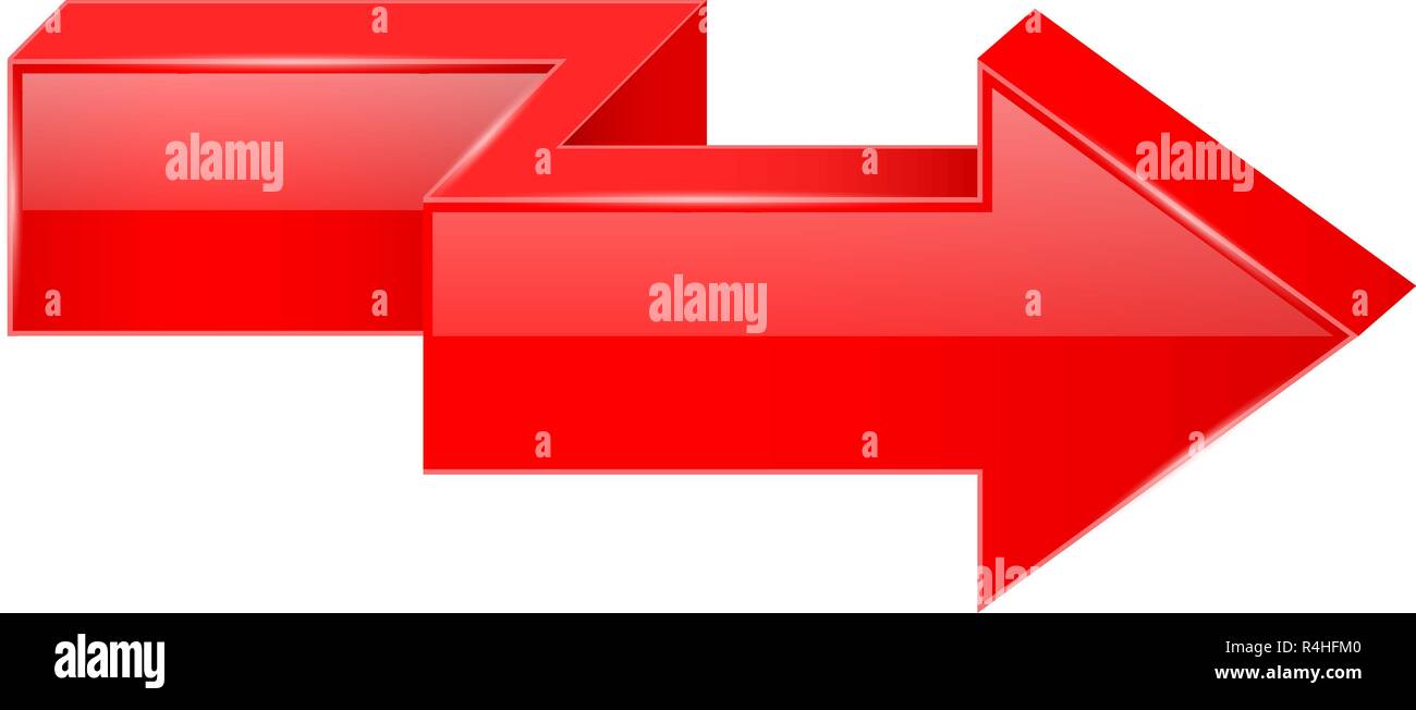 Red arrow. 3d Next icon Stock Vector Image & Art - Alamy
