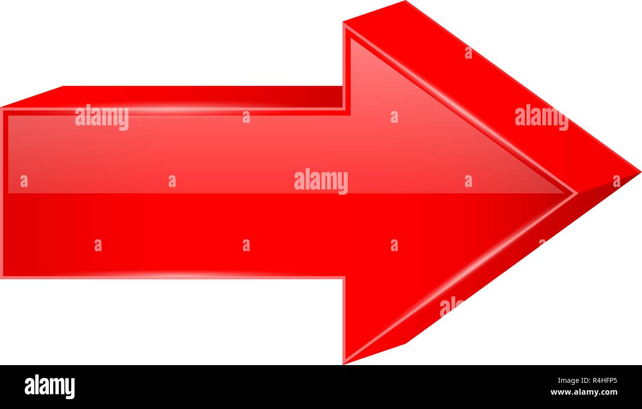 Red arrow. 3d Next icon Stock Vector Image & Art - Alamy