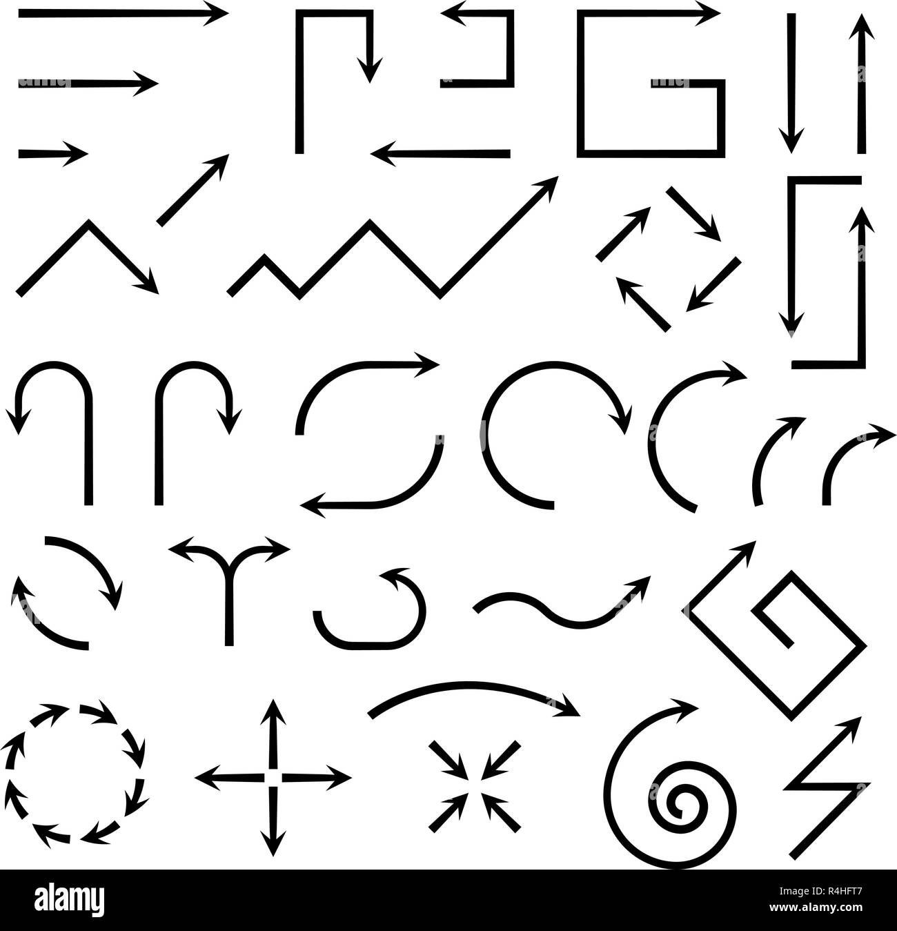 Doodle arrow Stock Vector Images - Alamy