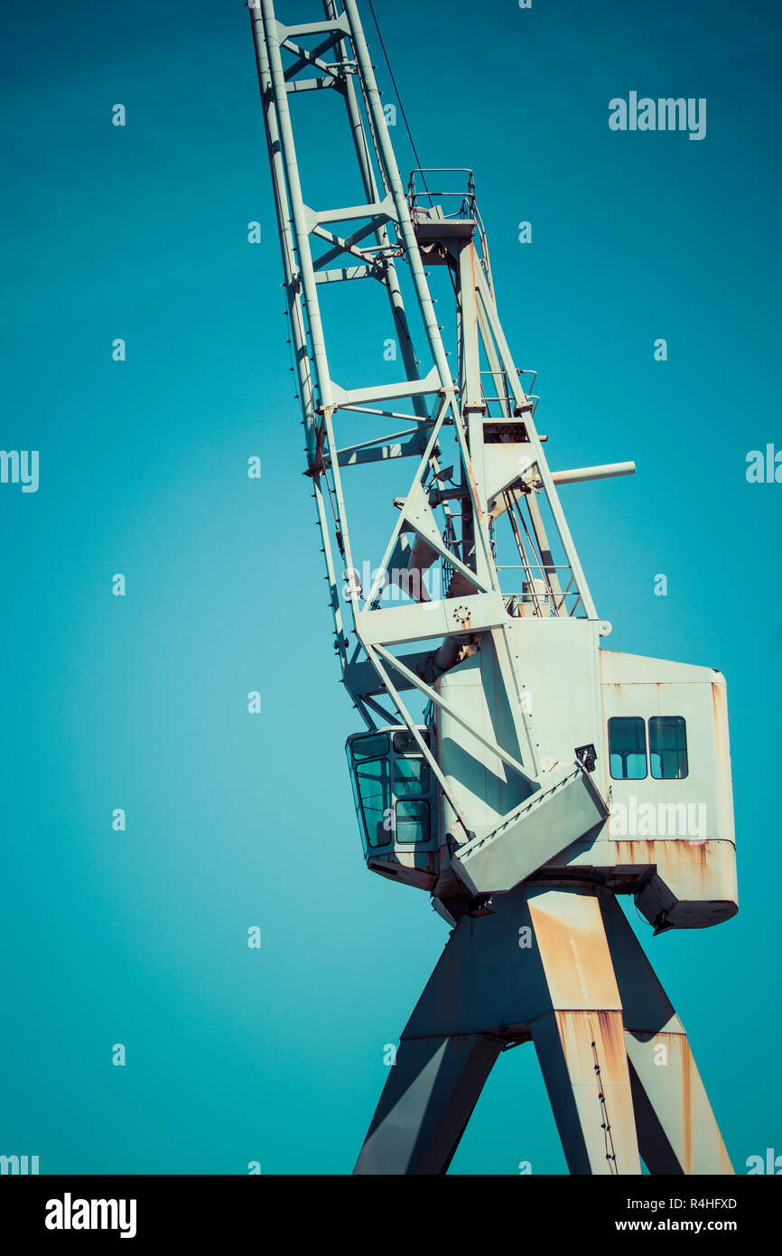 Dockside crane,Wellington harbour New Zealand Stock Photo - Alamy