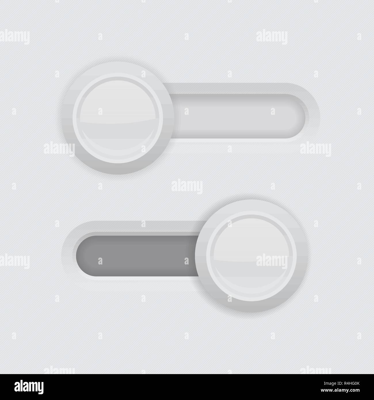 Slider Gray 3d Push Buttons Stock Vector Image And Art Alamy