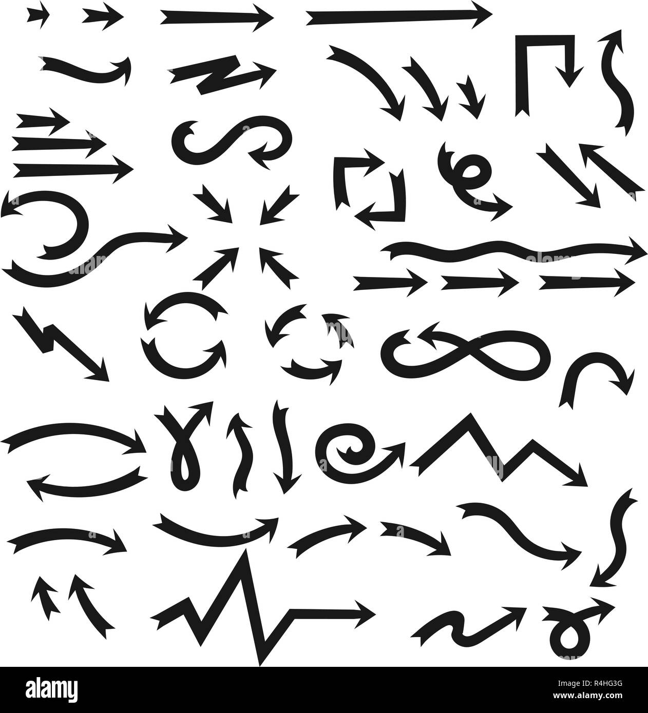 Black bold arrows. Sharp signs Stock Vector Image & Art - Alamy